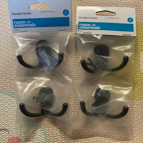 Room Essentials | Wall Decor | Room Essentials Double Hooks Four Hooks ...